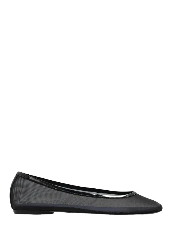 LANVIN Ballet Flats With Mesh Upper And Leather Insole - Black