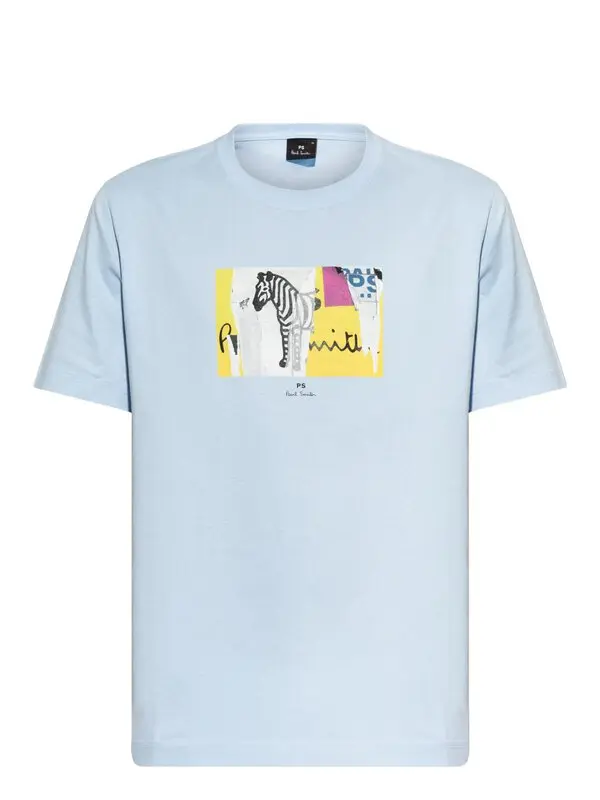 Paul Smith T-shirt With Print - Light Blue