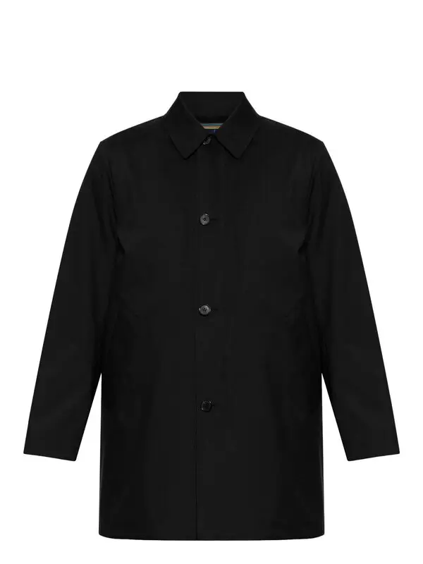 Paul Smith Wool Coat With Viscose Lining - Black