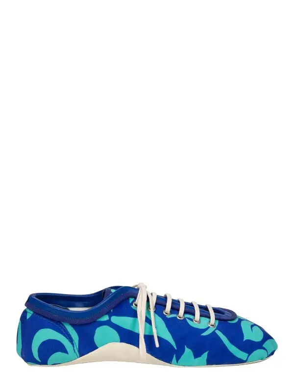 Dries Van Noten Printed Ballerina Flat - Blue