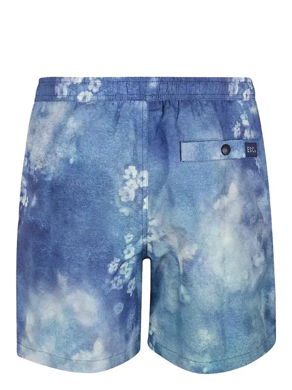 ESCAPISTA Floral Print Swim Shorts - Blue