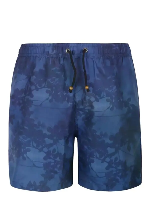 ESCAPISTA Floral Print Swim Shorts - Blue