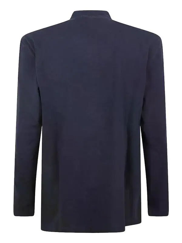 ESCAPISTA Nelson Bib-front Band-collar Shirt - Blue