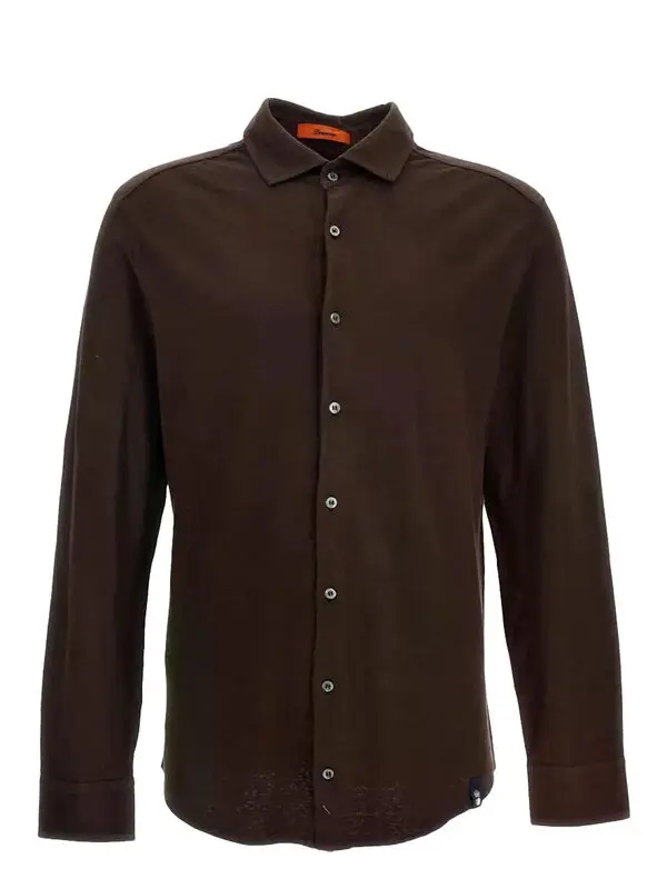 DRUMOHR Long-sleeve Button-up Shirt - Brown