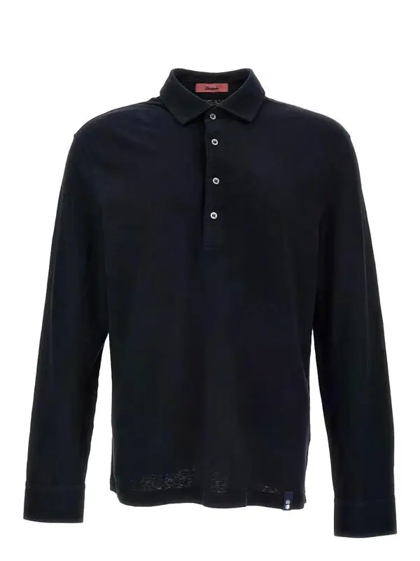 DRUMOHR Long-sleeve Polo-style Shirt - Blue