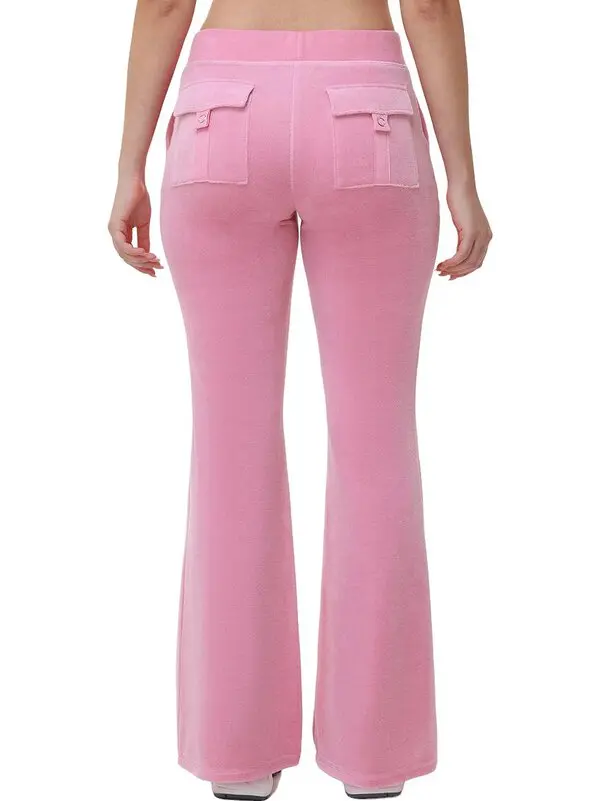 Juicy Couture Heritage Cotton Velour Track Pants - Hot Hot