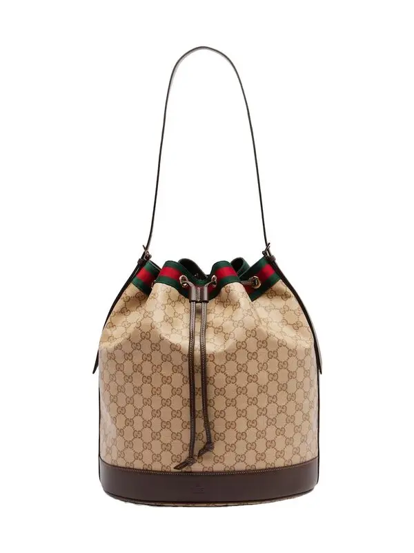 Gucci Jackie Evening Gg Canvas Small Bucket Bag - Brown