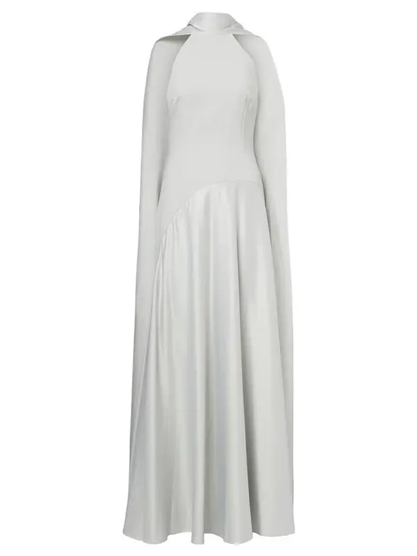 Solace London Cece Halterneck Gown - Silver
