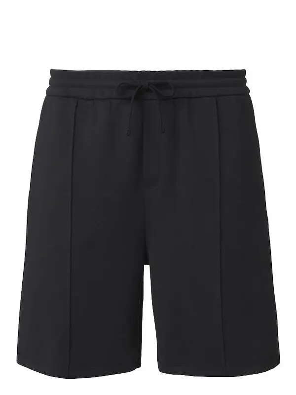 Valentino Garavani Cotton-blend Jersey Shorts - Black