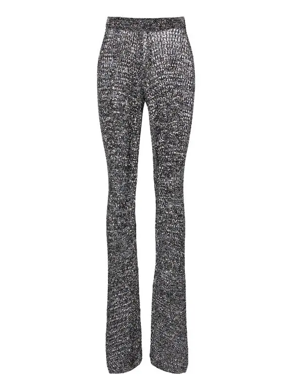 Missoni Sequined Lame Flared Pants - Silver