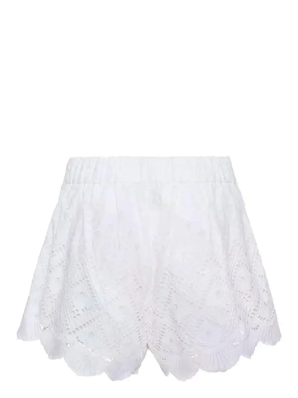 Cara Cara Eyelet Shorts - White