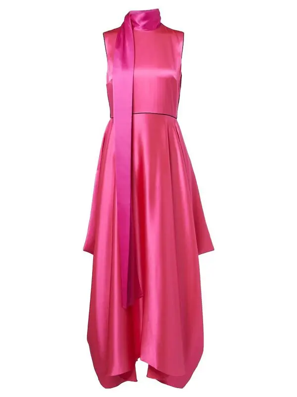 ROKSANDA Aela Scarf-detail Satin Gown - Pink
