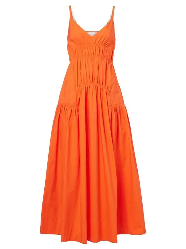 Proenza Schouler White Label Gathered Maxi Dress - Orange