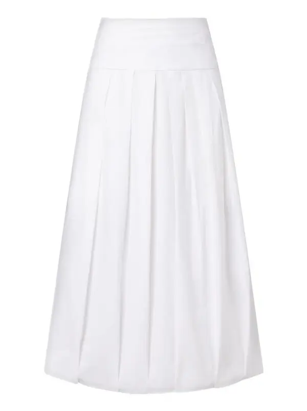 Proenza Schouler Nessa Cotton-blend Midi Skirt - White