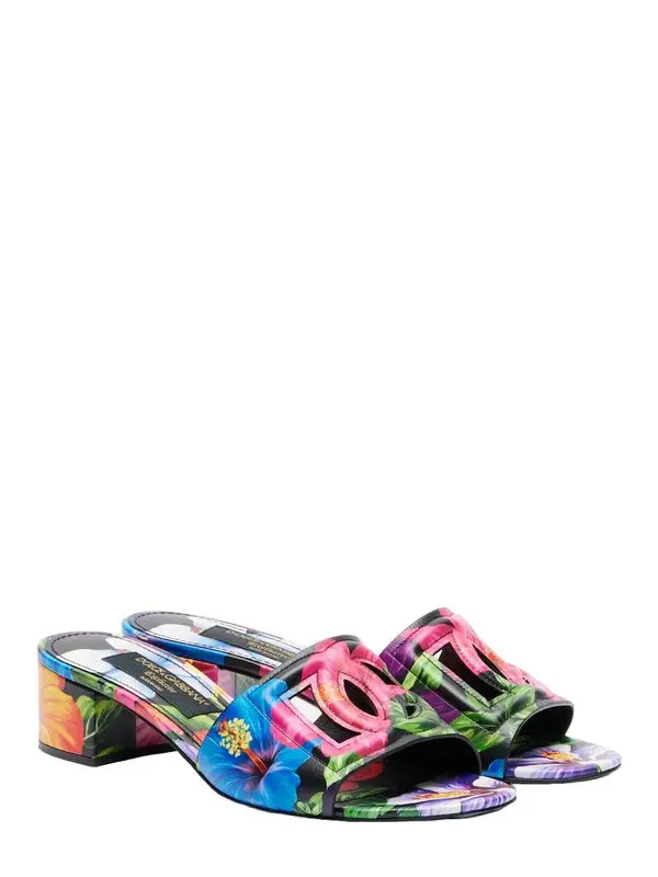 Dolce & Gabbana Karol Dg Floral Mules - Multicoloured