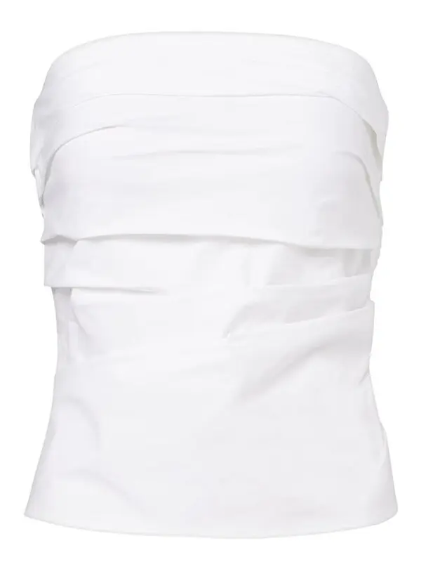 Proenza Schouler Maisy Cotton-blend Tube Top - White