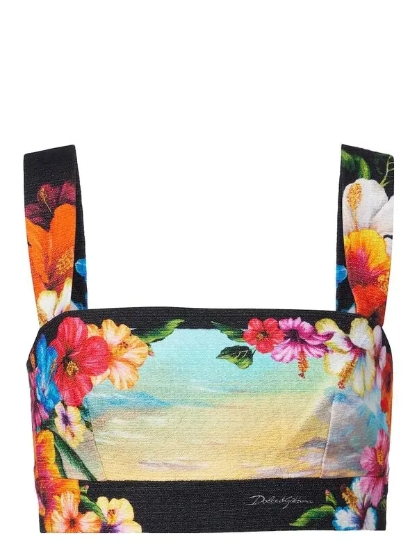 Dolce & Gabbana Printed Crop Top - Multicoloured