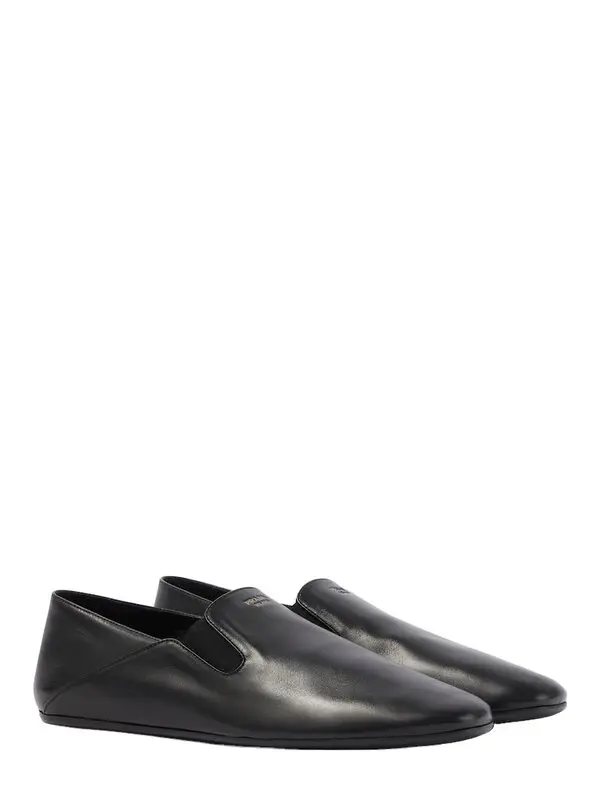 Prada Leather Loafers - Black