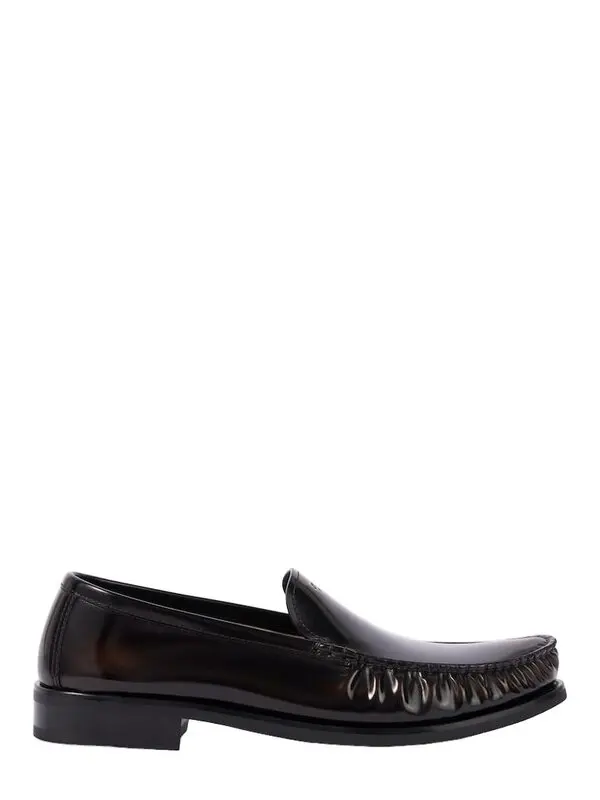 Prada Leather Loafers - Brown