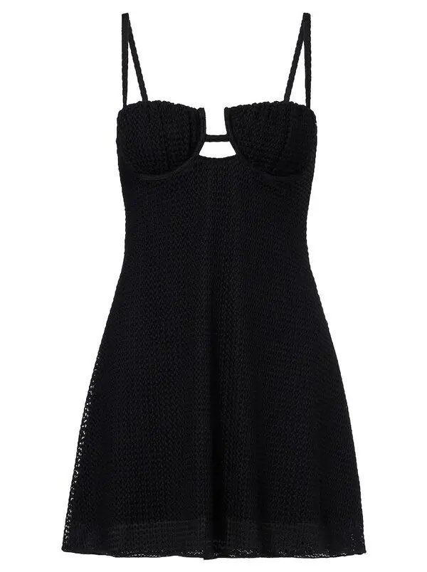 MONTCE Petal Knitted Minidress - Black