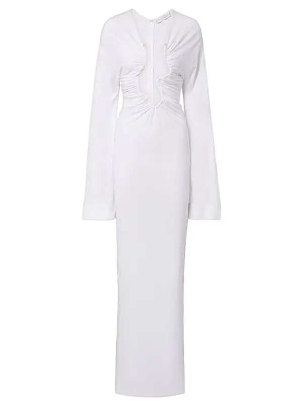 Christopher Esber Salacia Ruched Maxi Dress - White