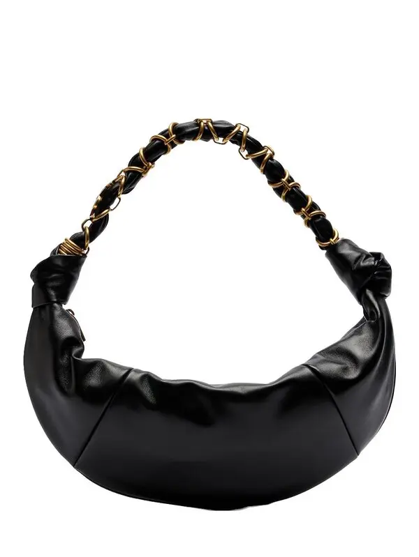 Saint Laurent Amalia Small Leather Shoulder Bag - Black