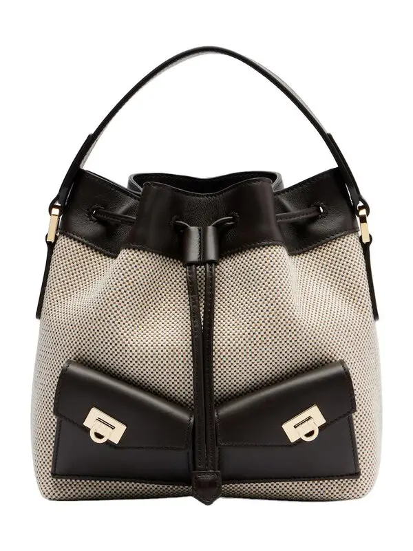 FERRAGAMO Mini Bucket Bag - Brown