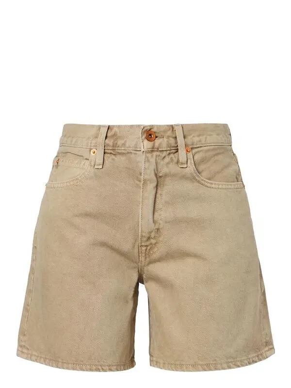 SLVRLAKE Walker Denim Shorts In Driftwood - Green