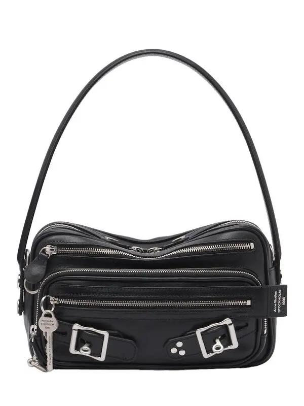 Acne Studios Camero Party Leather Shoulder Bag - Black