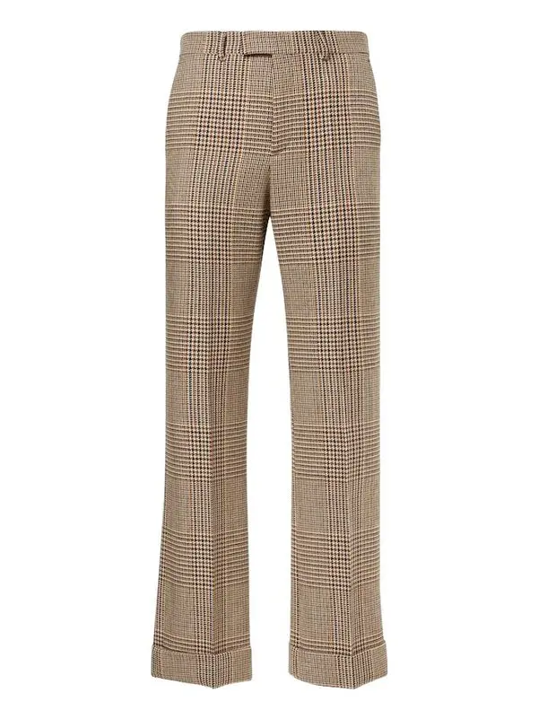 Valentino Garavani Virgin Wool Straight Leg Pants - Beige
