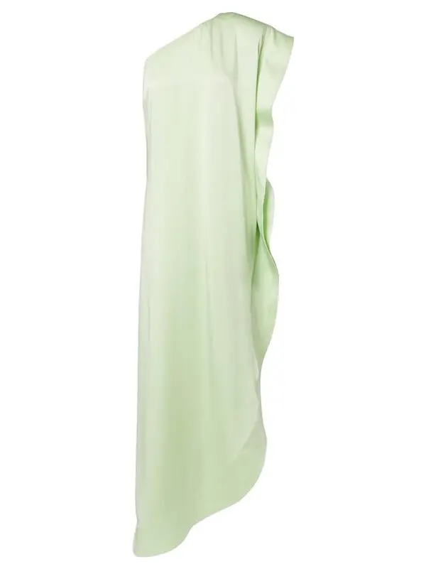Stella McCartney Asymmetric Satin Cocktail Dress - Green