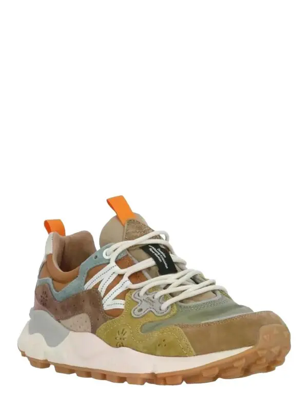 FLOWER MOUNTAIN Yamano Panelled Sneakers - Green