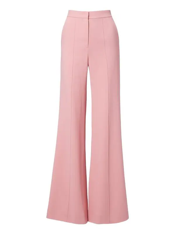Elie Saab High-rise Wide-leg Cady Pants - Pink