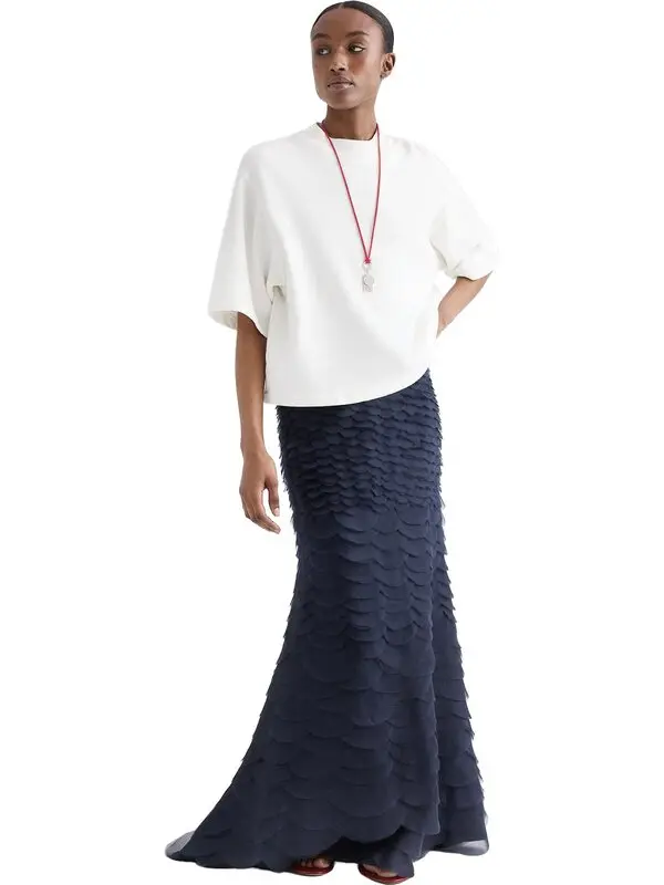 TWP Silk Organza "everlasting Love" Skirt - Midnight