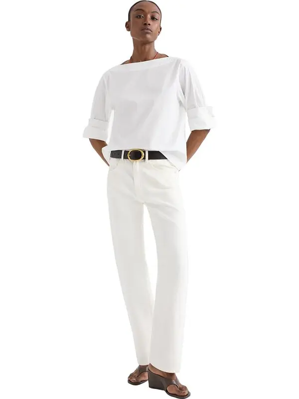 TWP Kent St Jean In Denim - White