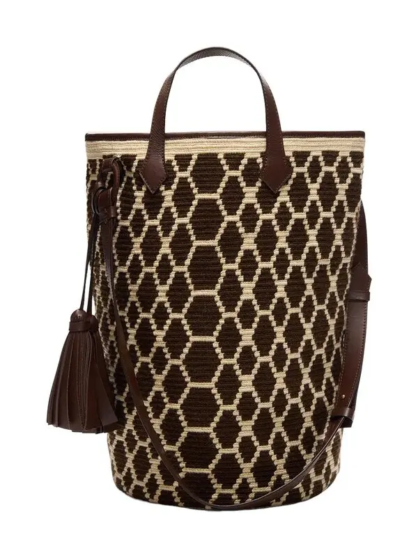 TWP Woven Python Bucket Bag - Abstract Snake