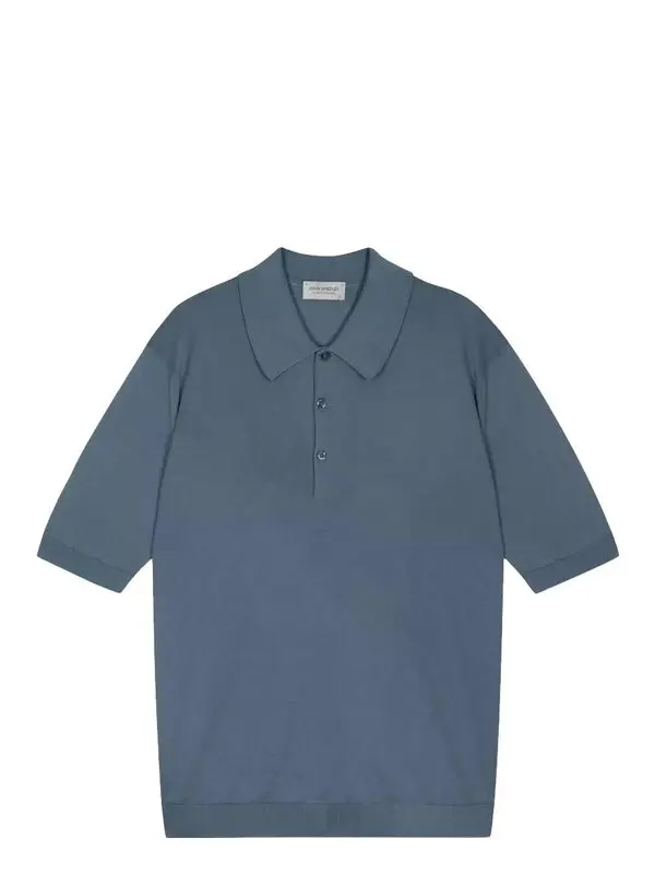 John Smedley Isis Short-sleeve Polo Shirt - Blue