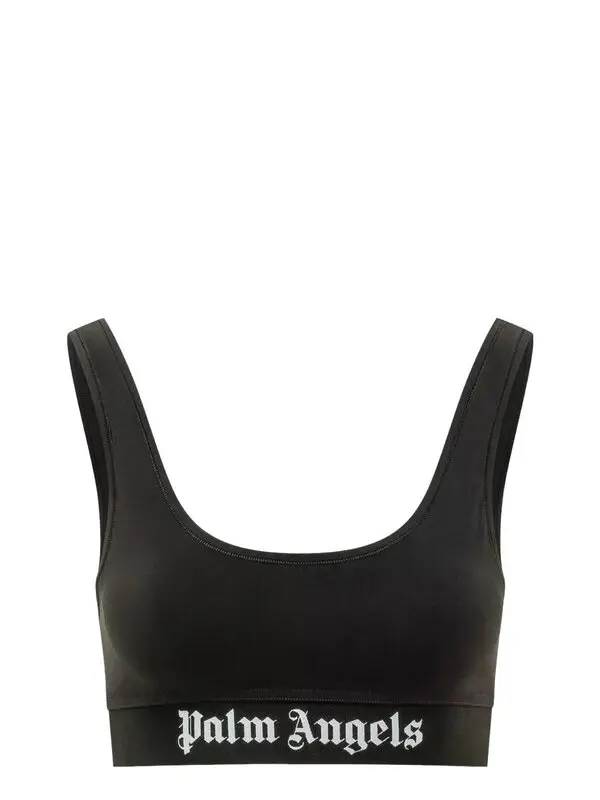 Palm Angels Logo-underband Sports Bra - Black
