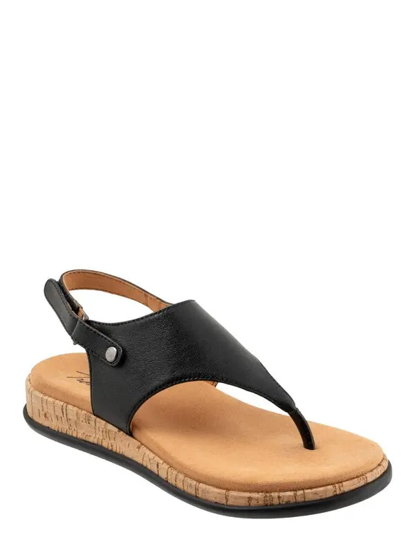 Trotters Garret Thong Sandal - Black