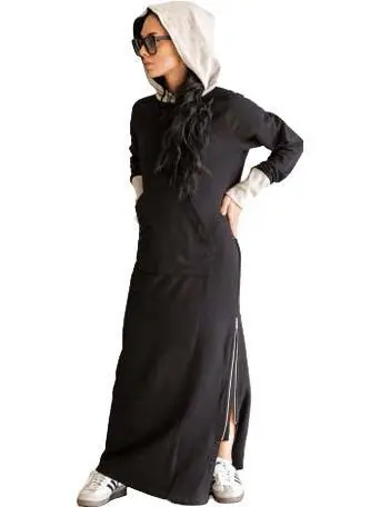 LAS LOUNGEWEAR The Driver Dress - Black And Grey