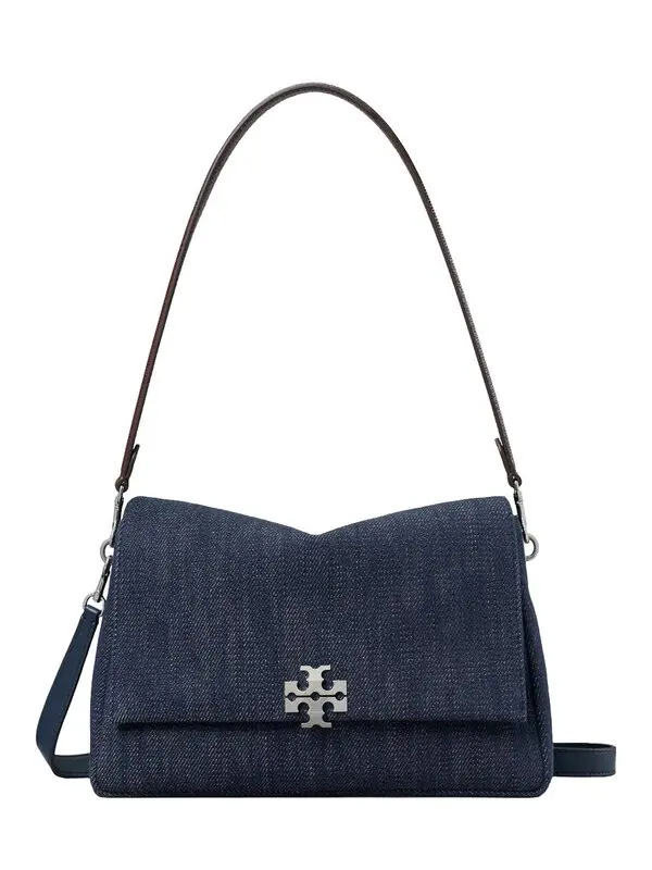 Tory Burch Charlie Denim Shoulder Bag - Midnight