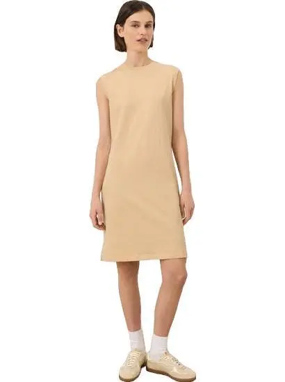 PACT Organic Cotton Soft-slub Essential Easy Muscle Tee Dress - Golden Sand