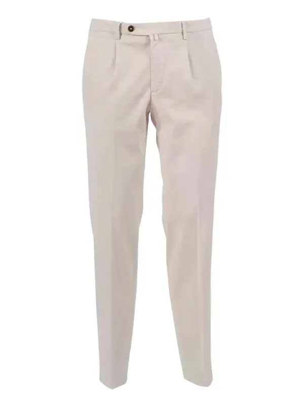 BRIGLIA 1949 Pleated Twill Trousers - Neutrals