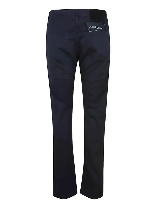 Jacob Cohen Slim-fit Logo Patch Trousers - Blue