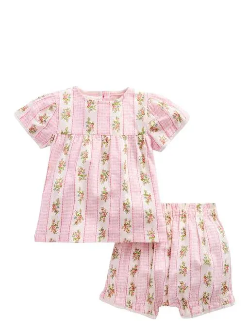Boden Woven Bloomer Play Set - Pink Gingham Floral
