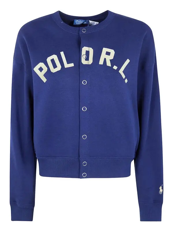 Polo Ralph Lauren Cardigan Sweatshirt With Logo - Blue