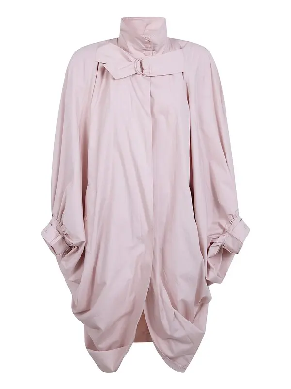 Chloé Wide Collar Drape Dress - Pink