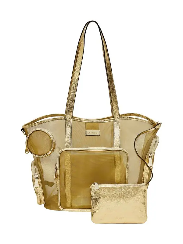 AIMEE Skipper Mesh Cargo Tote - Gold Metallic
