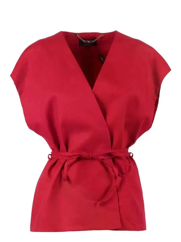 CLIPS Belted Wrap Jacket - Red