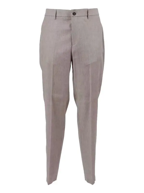 Peserico Pressed-crease Straight-leg Trousers - Grey